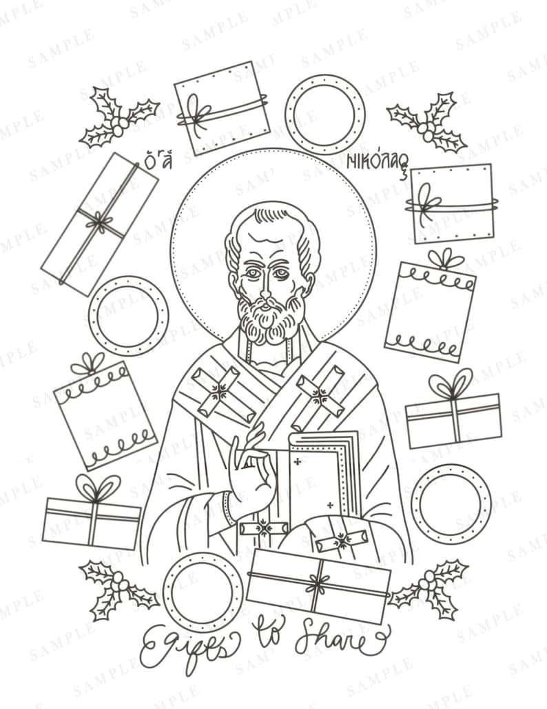 Orthodox Christian St. Nicholas, Printable Activity - Etsy