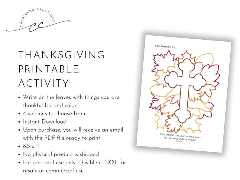 Orthodox Christian Thanksgiving Printable Activity - Etsy