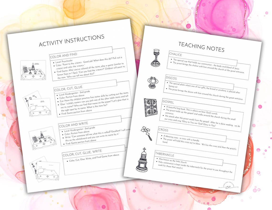 Orthodox Christian Kids Altar Table, Printable Activity - Etsy