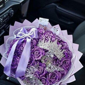 Ramo Buchon Purple Bouquet - Etsy