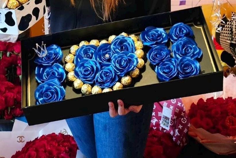 I Love You Box With Eternals Roses - Etsy