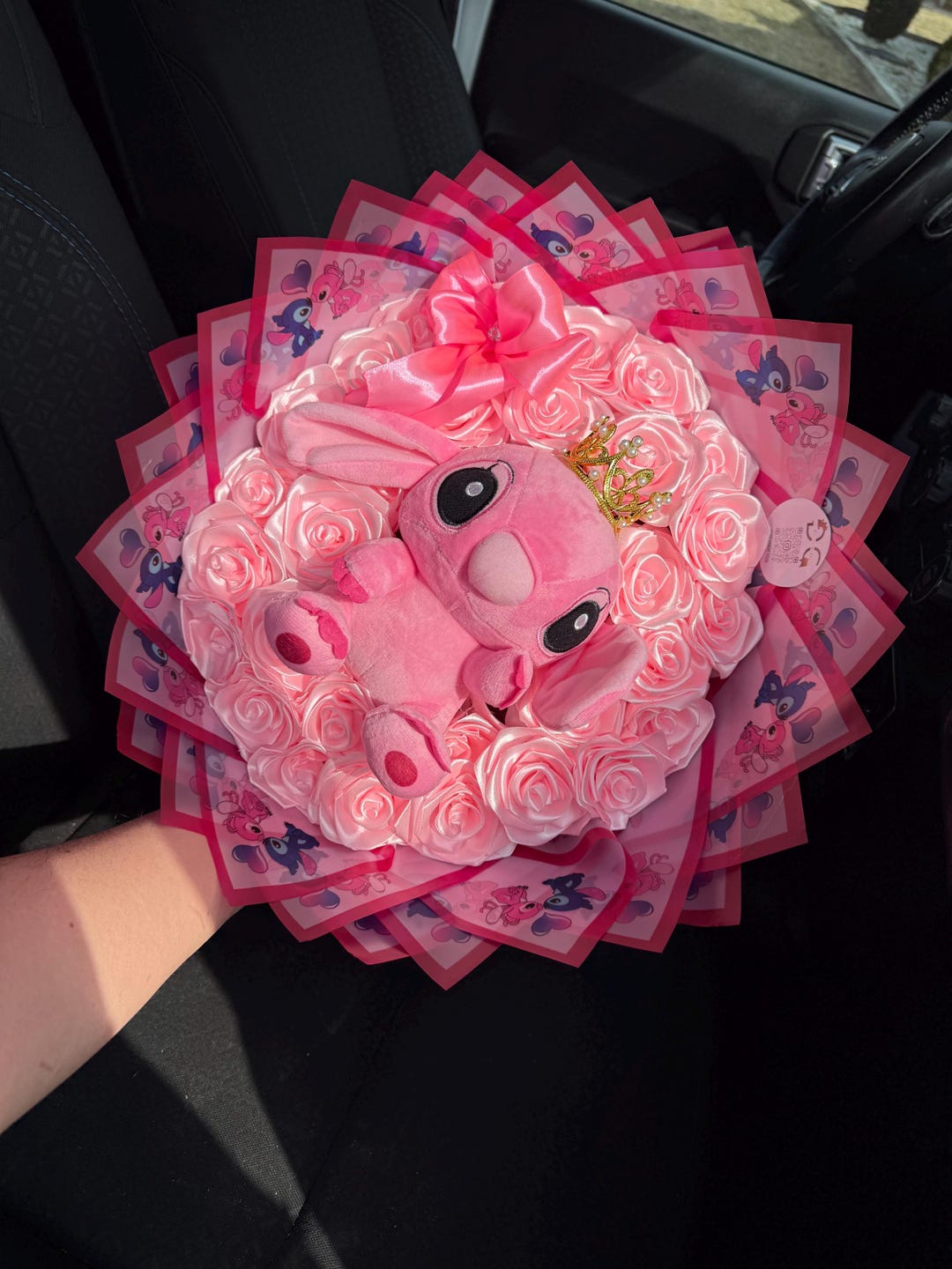 Stitch Eternal Bouquet Pink Ramo - Etsy