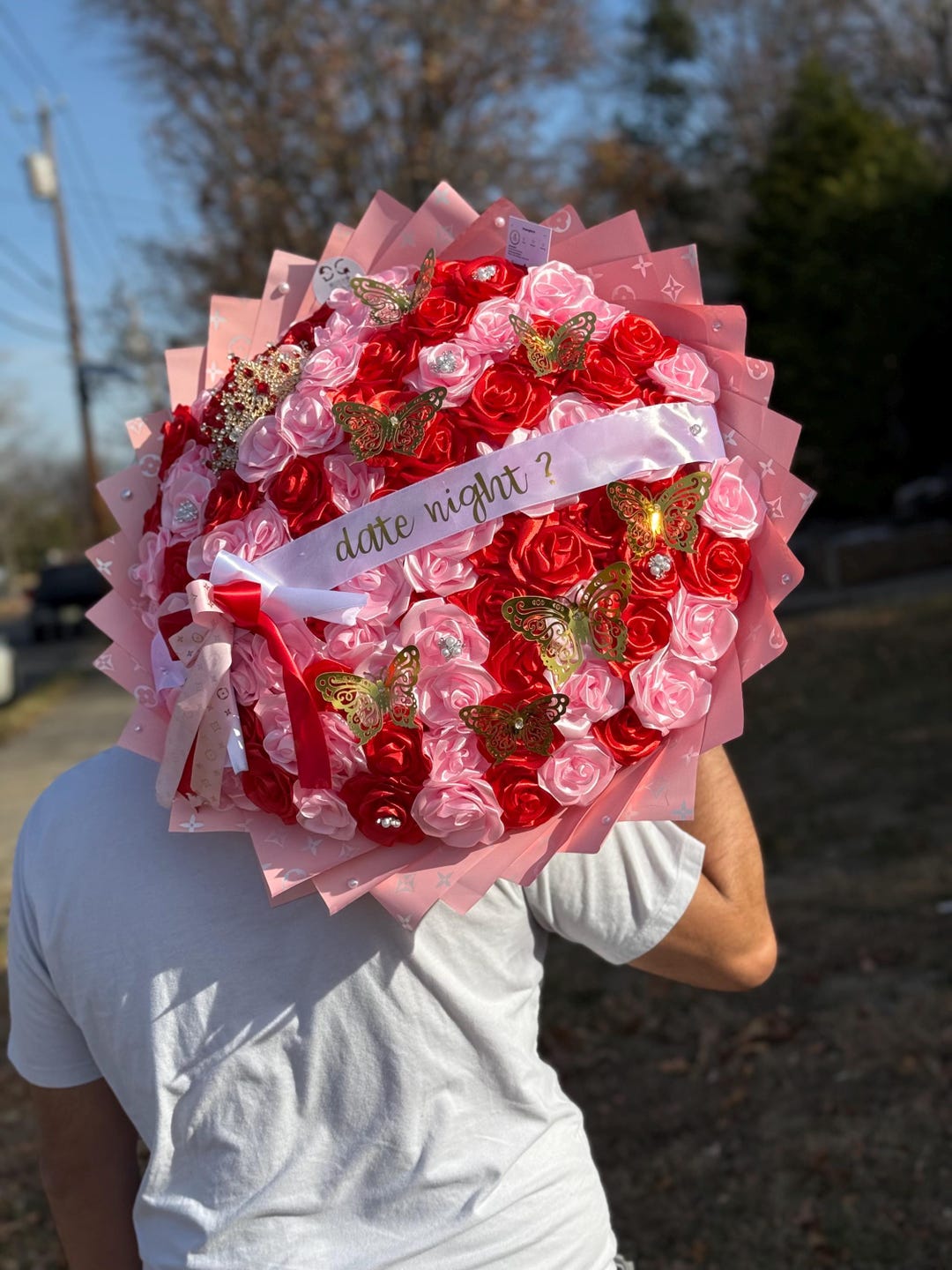 100 Eternal Roses Ramo Buchon Bouquet - Etsy