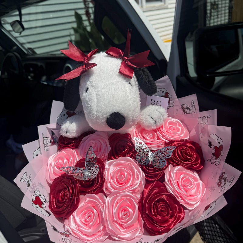 Snoopy Flower Bouquet - Etsy
