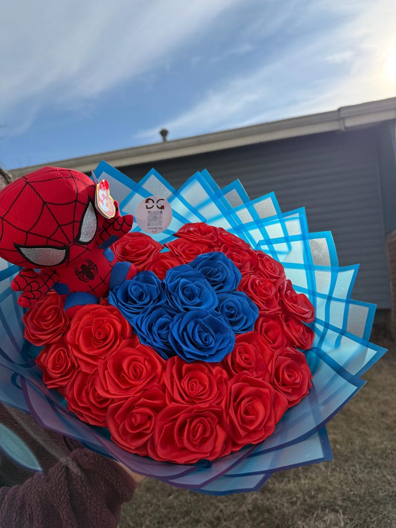 Spiderman Bouquet Ramo/birthday/anniversary/gift - Etsy