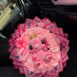 Stitch Eternal Bouquet Pink Ramo - Etsy
