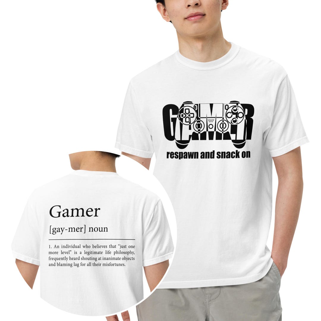 Unisex Gamer Tshirt With Front and Back Design - Etsy