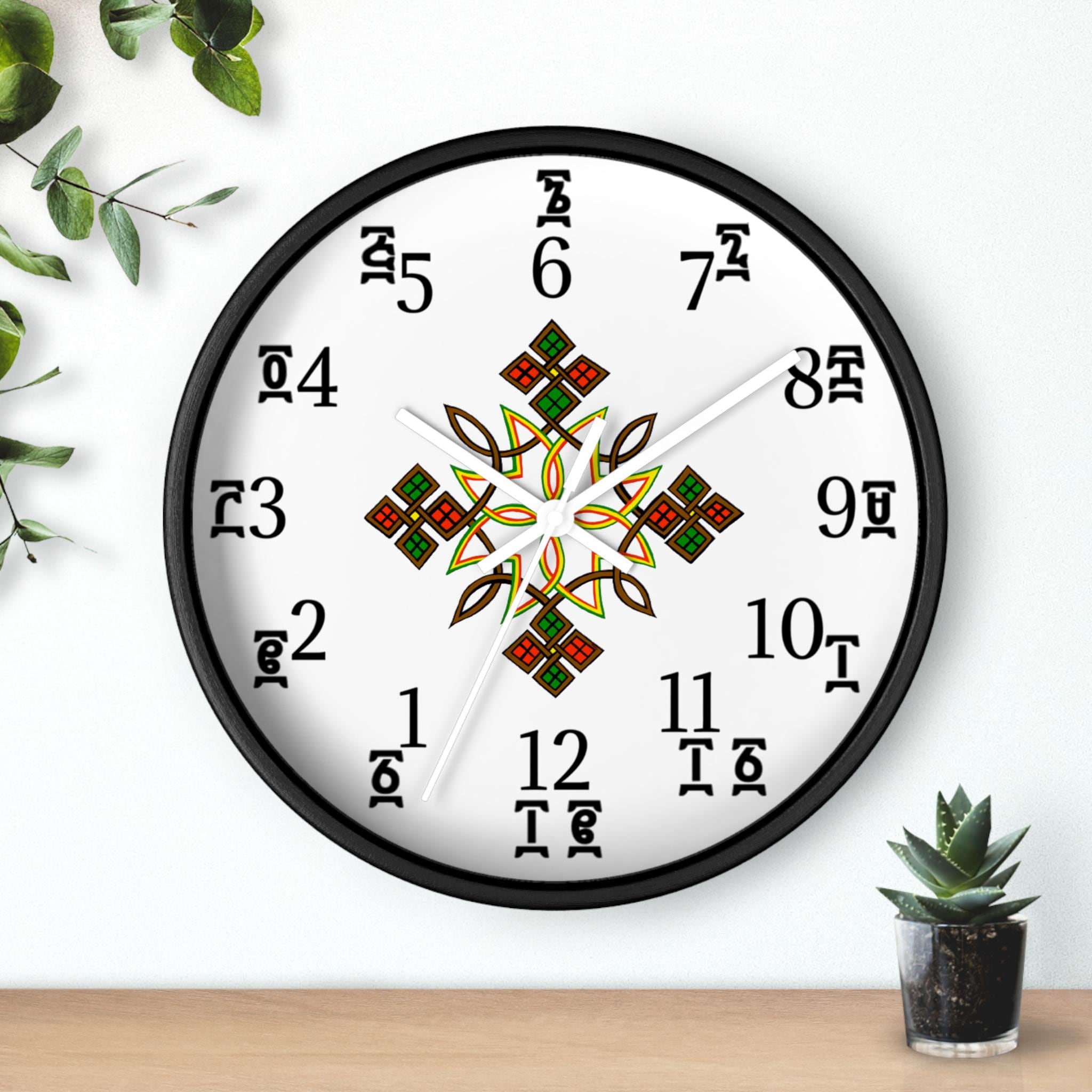 Ethiopian Time Wall Clock: Habesha Home Decor & Cultural Gift - Etsy