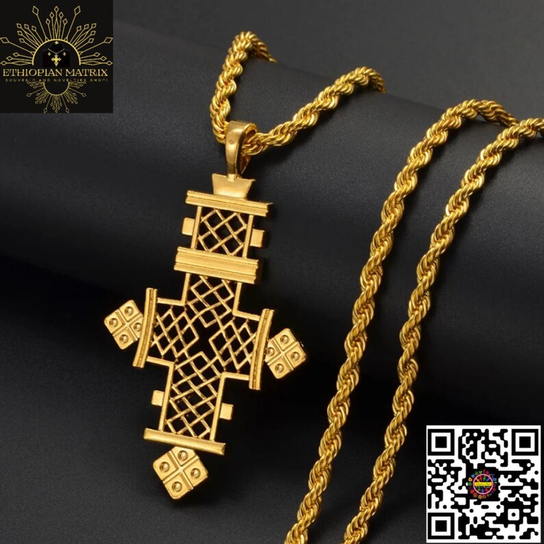 Extra Large Sacred Ethiopian Orthodox Cross Necklace | Lalibela Cross ...
