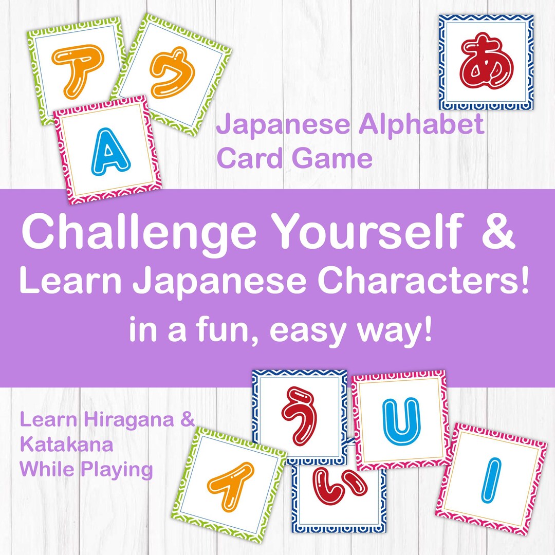 Japanese Alphabet Card Game – Learn Hiragana & Katakana While Playing ...