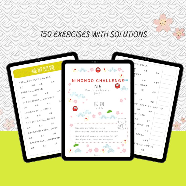 Japanese/workbook - N5 Particles - Etsy