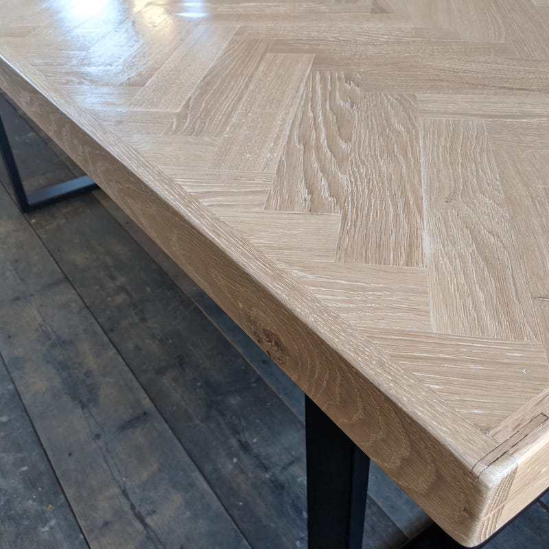Herringbone Table - Etsy