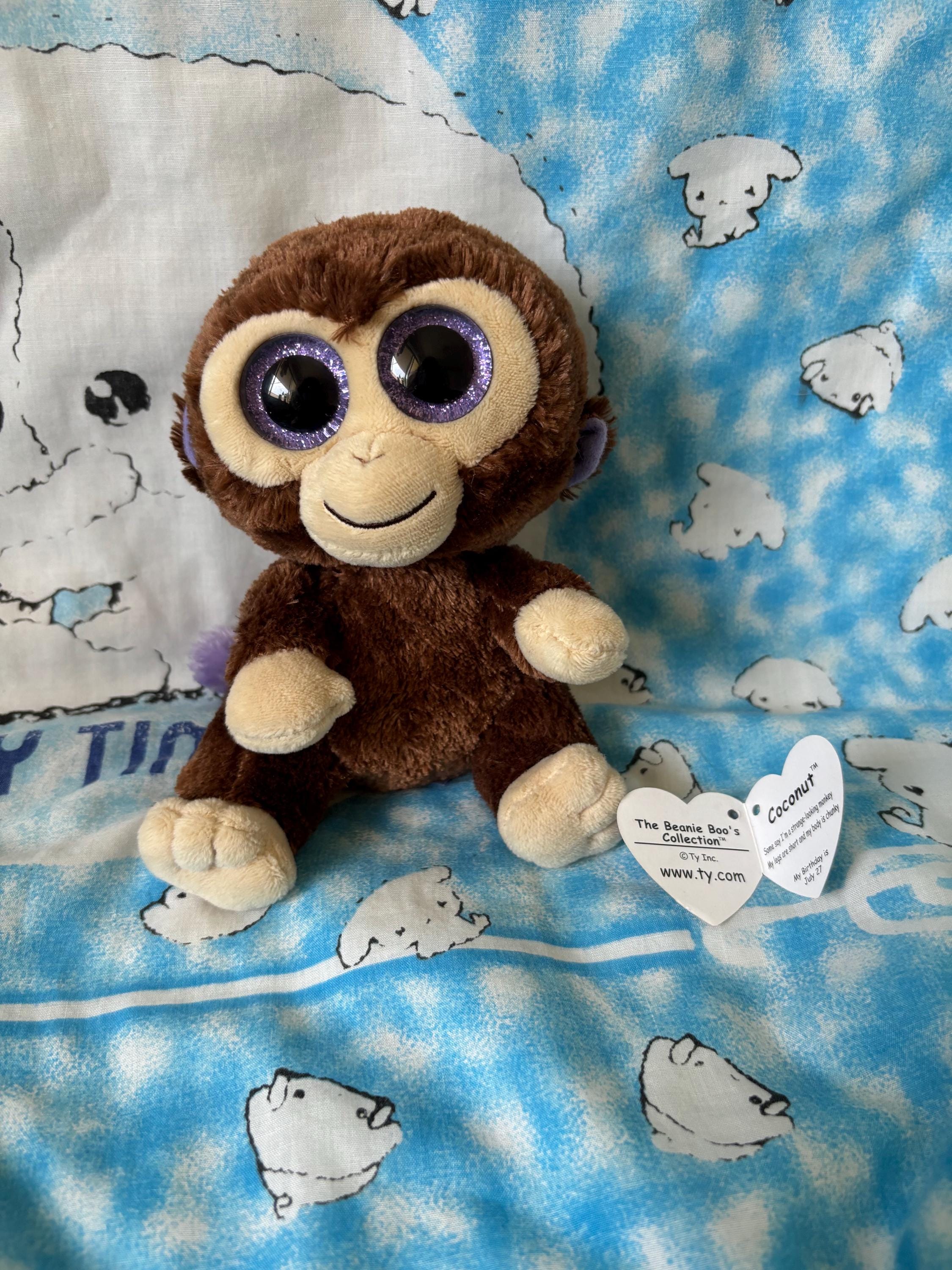 Coconut the Monkey Beanie Boo With Loose Tag - Etsy