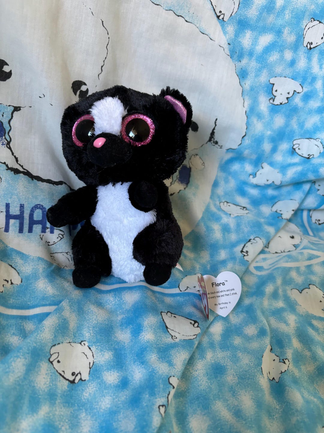 Flora the Skunk 6” Beanie Boo With Loose Tag - Etsy