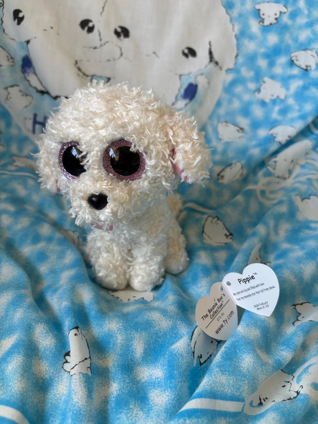Pippie the White Dog Beanie Boo With Loose Tag - Etsy