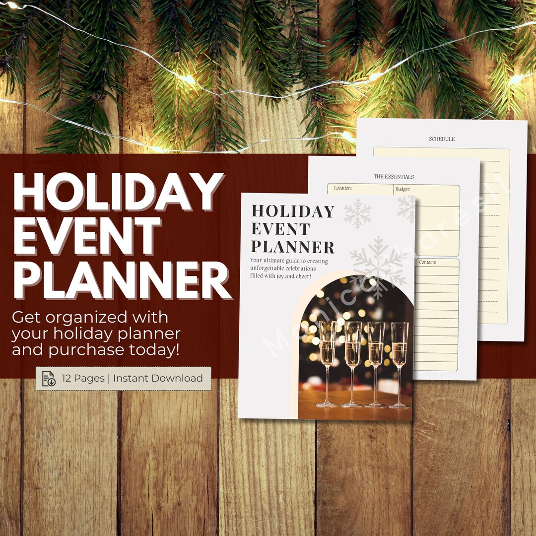 Holiday Event Planner: Stay Organized and Celebrate! - Etsy