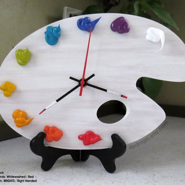 Artist Palette Clock - Etsy
