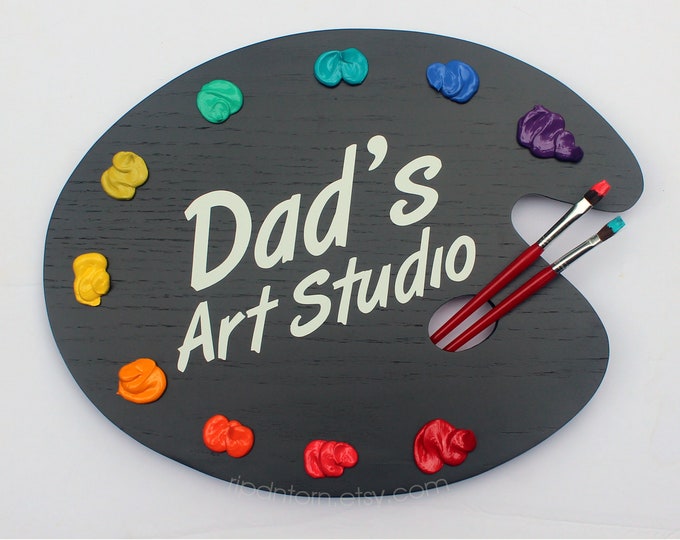 Personalized Artist Art Studio Palette Sign With Choice of Wording 3D ...