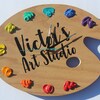 Personalized Art Palette Studio Sign or Wall Hanging With Quote or ...