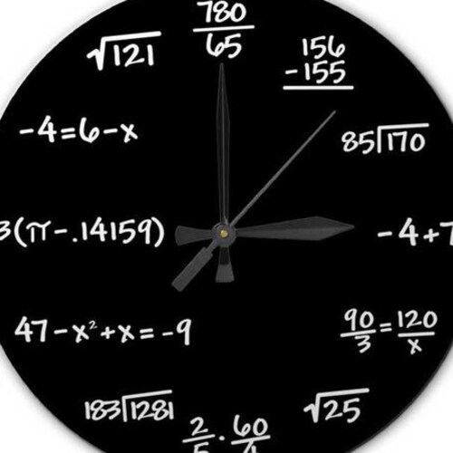 Mathematics Chalkboard Clock High Quality Acrylic 10.75 - Etsy