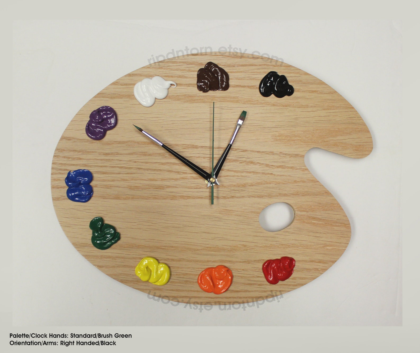 Artist Palette Wall Clock With 3D Paint Daubs Globs Unique - Etsy