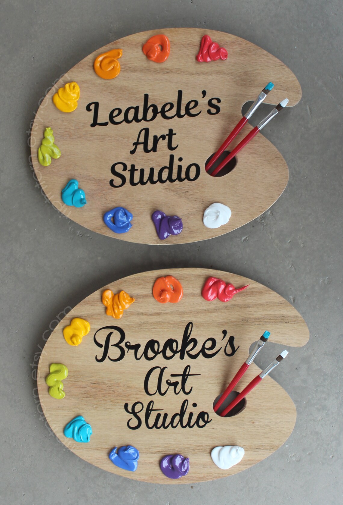 Personalized Art Palette Studio Sign or Wall Hanging with | Etsy