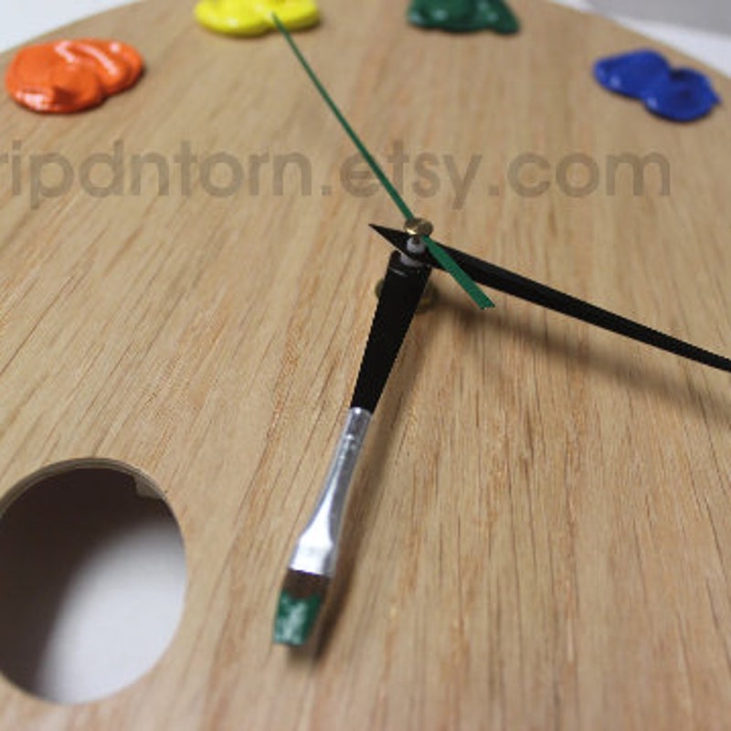 Artist Palette Clock - Etsy