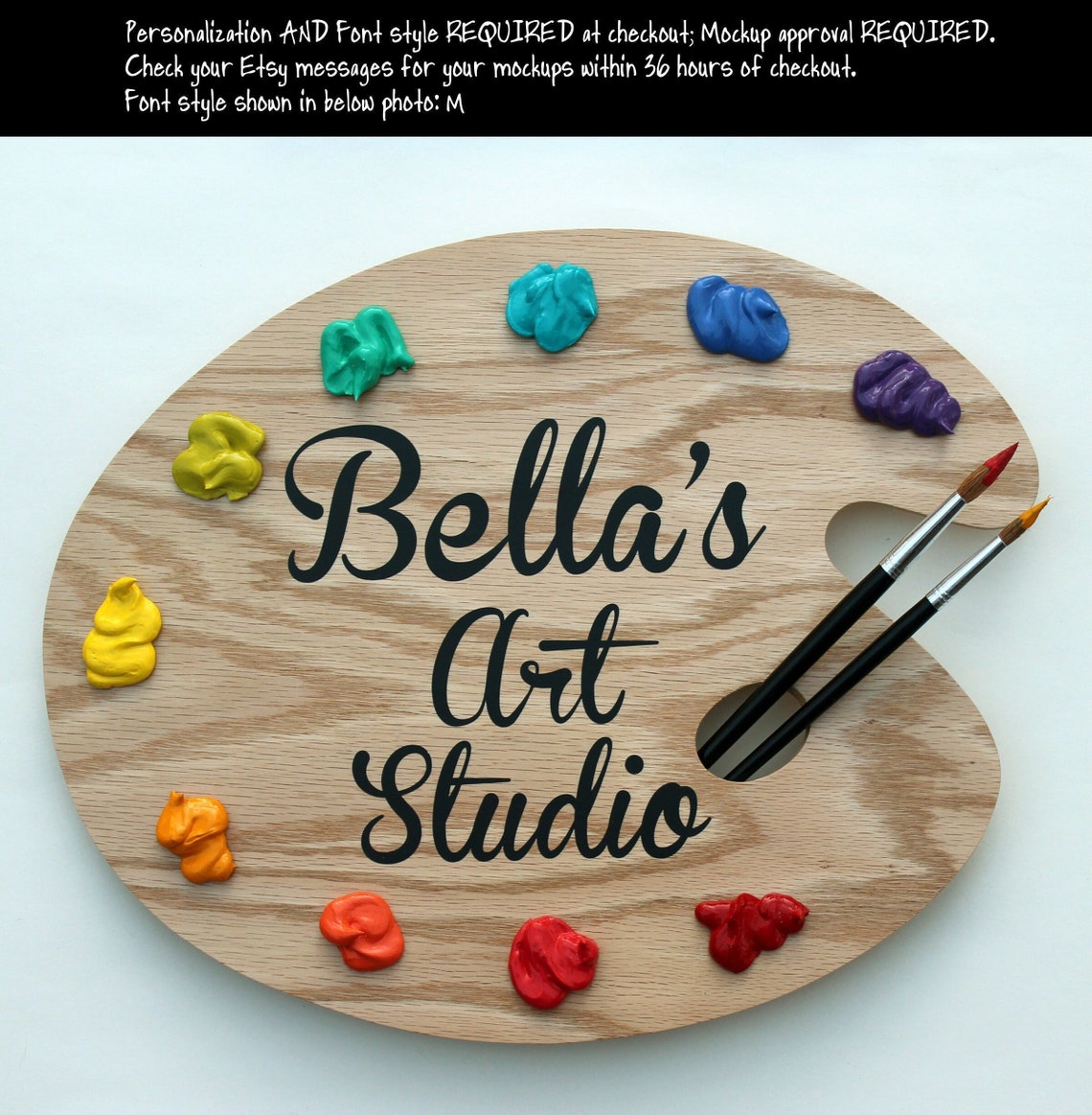 Personalized Artist Art Studio Palette Sign With Choice of - Etsy
