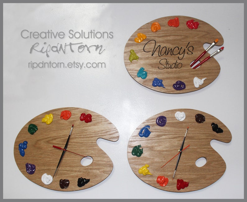 Personalized Art Palette Studio Sign or Wall Hanging with | Etsy