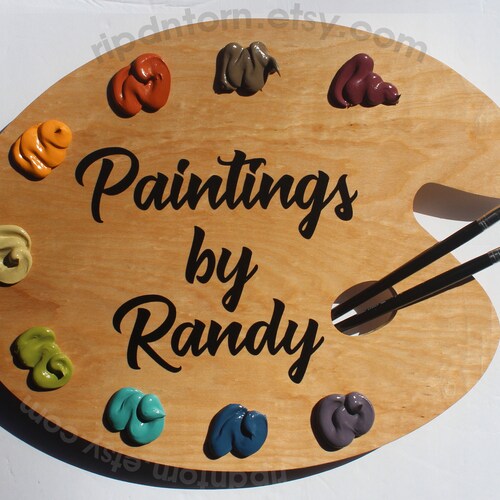 Personalized Artist Art Studio Palette Sign With Choice of - Etsy