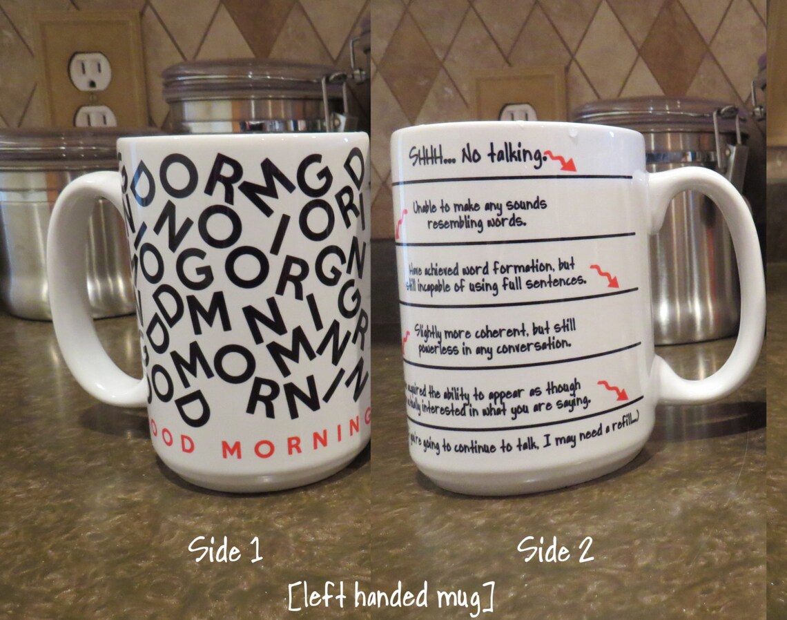 Funny Mug With Level Lines for Coffee Caffeine Addict LARGE - Etsy