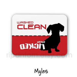 Clean Dirty Dishwasher Magnet, Weiner Dog Design - Washed Clean, Licked ...