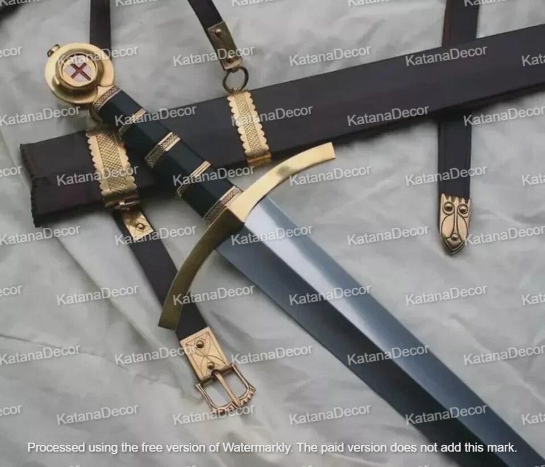 Handmade Gold Hilt Sword Unique Medieval Sword Viking Vibes Best Gift ...