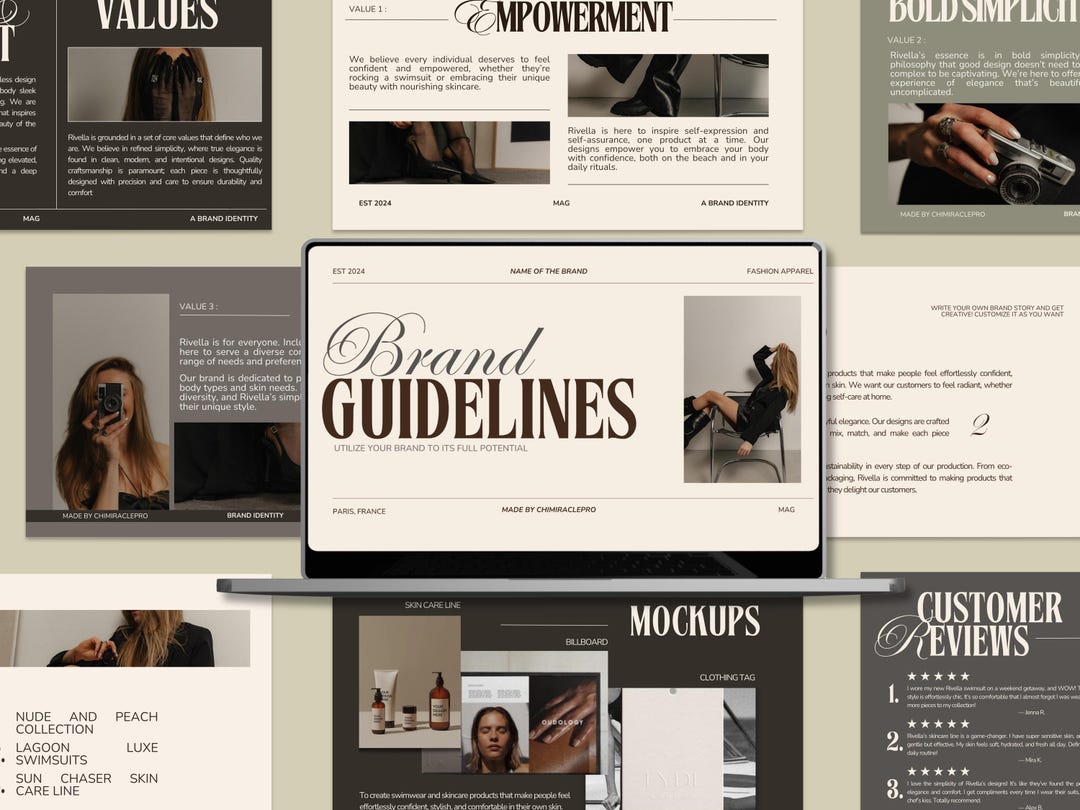 Fashion Brand Guidelines Template for Canva Aesthetic Brand Guidelines ...