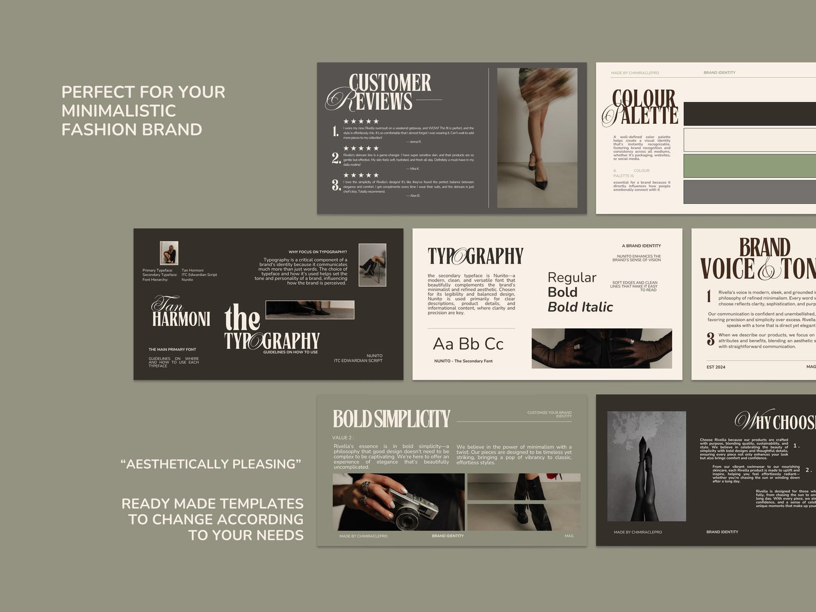 Fashion Brand Guidelines Template for Canva Aesthetic Brand Guidelines ...