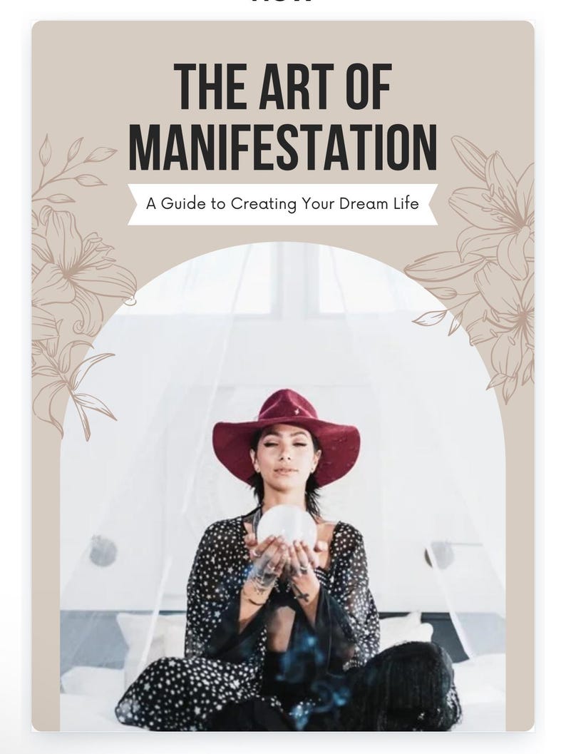 The Art of Manifestation Workbook and Journal - Etsy