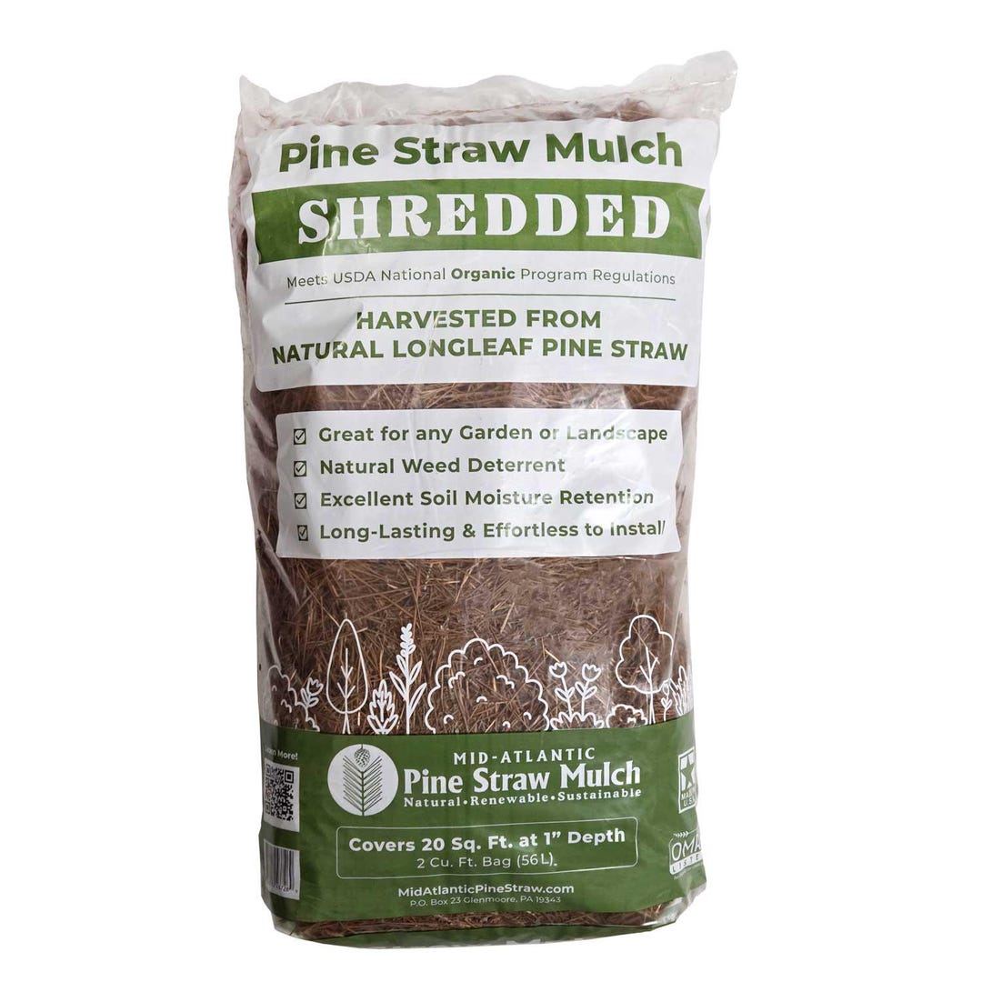 Organic Pine Straw Bags of Mulch | Shredded | Easy-to-spread | Weed ...