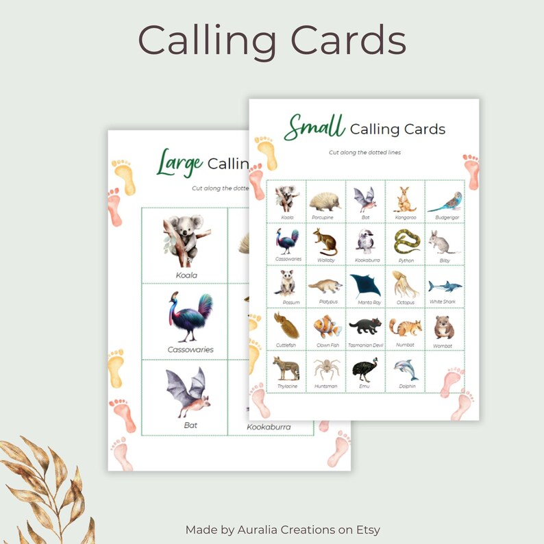 Australia Day Bingo Game Printable & Digital 30 Bingo Cards Animal ...