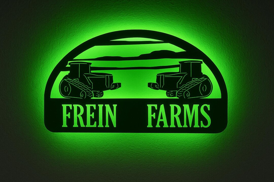 Custom Personalized Farm Sign! Tractor Sign Led Back Lit. 36 Inches ...