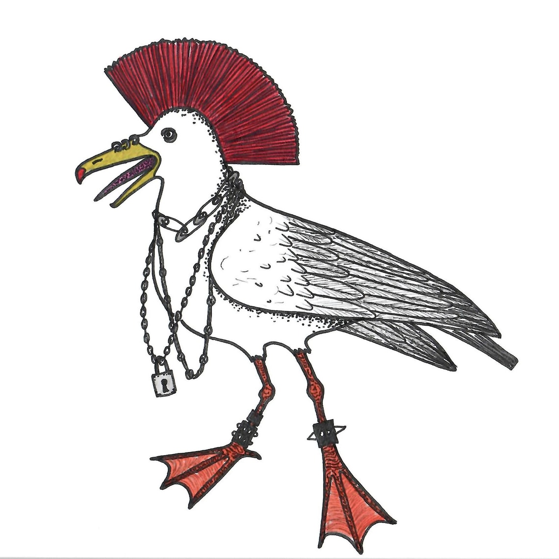 Baltic Punk Seagull PNG – Edgy Bird Digital Download - Etsy