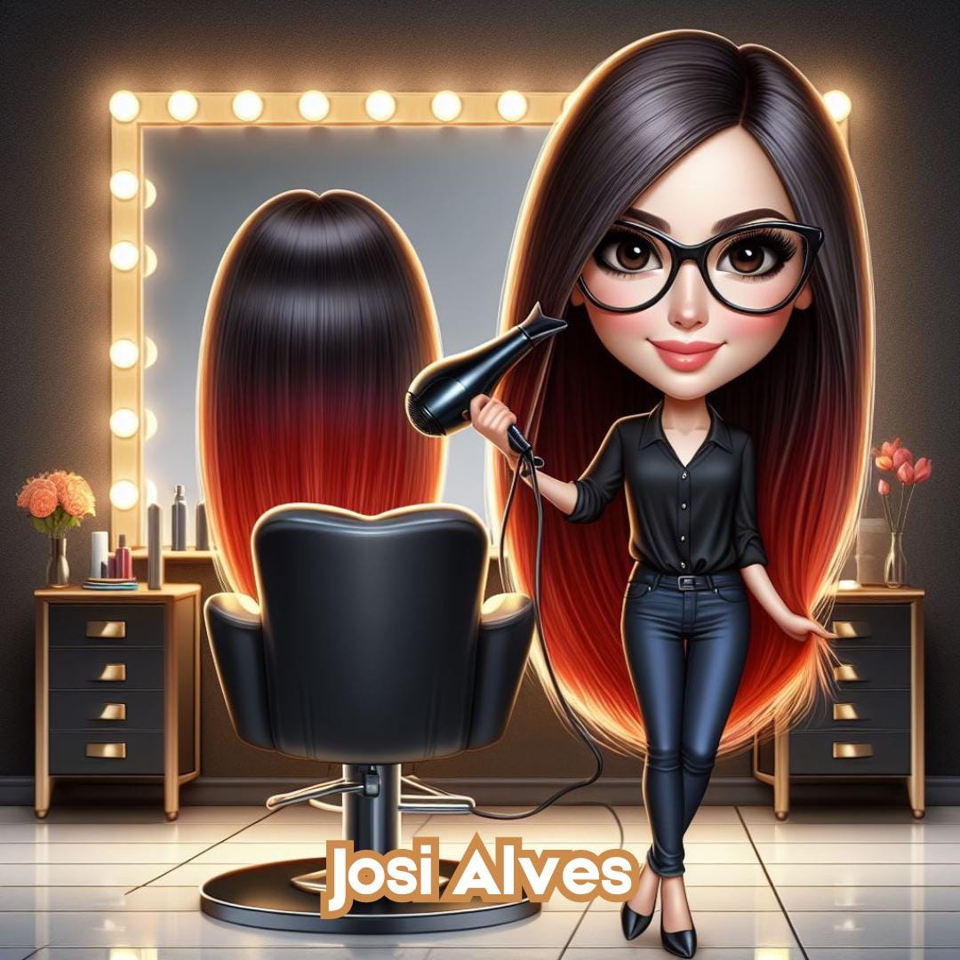 Cartoon Hair Stylist Custom Logo | Personalized Hairdresser Caricature ...