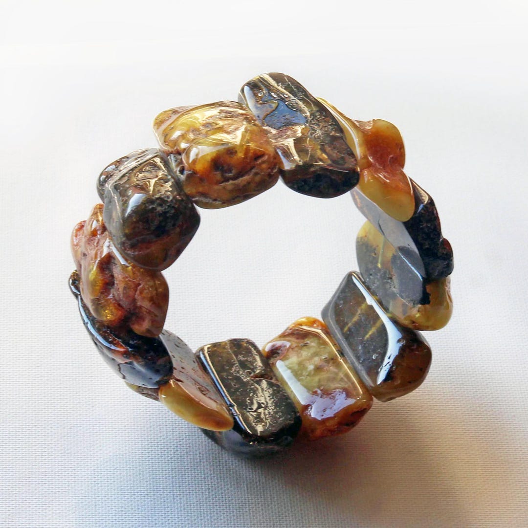 Baltic Amber Bracelet for Women, Extra Large Bracelet, Big Amber Stone Bracelet, Unique Amber ...