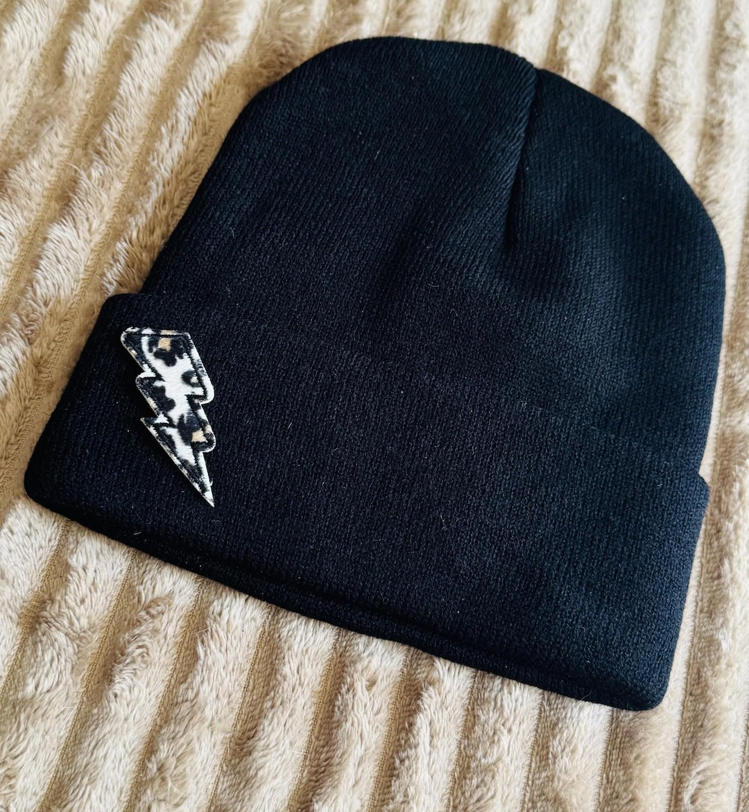Pick Your Beanie Color Lightning Bolt Cheetah Winter Cap Goth Y2K ...
