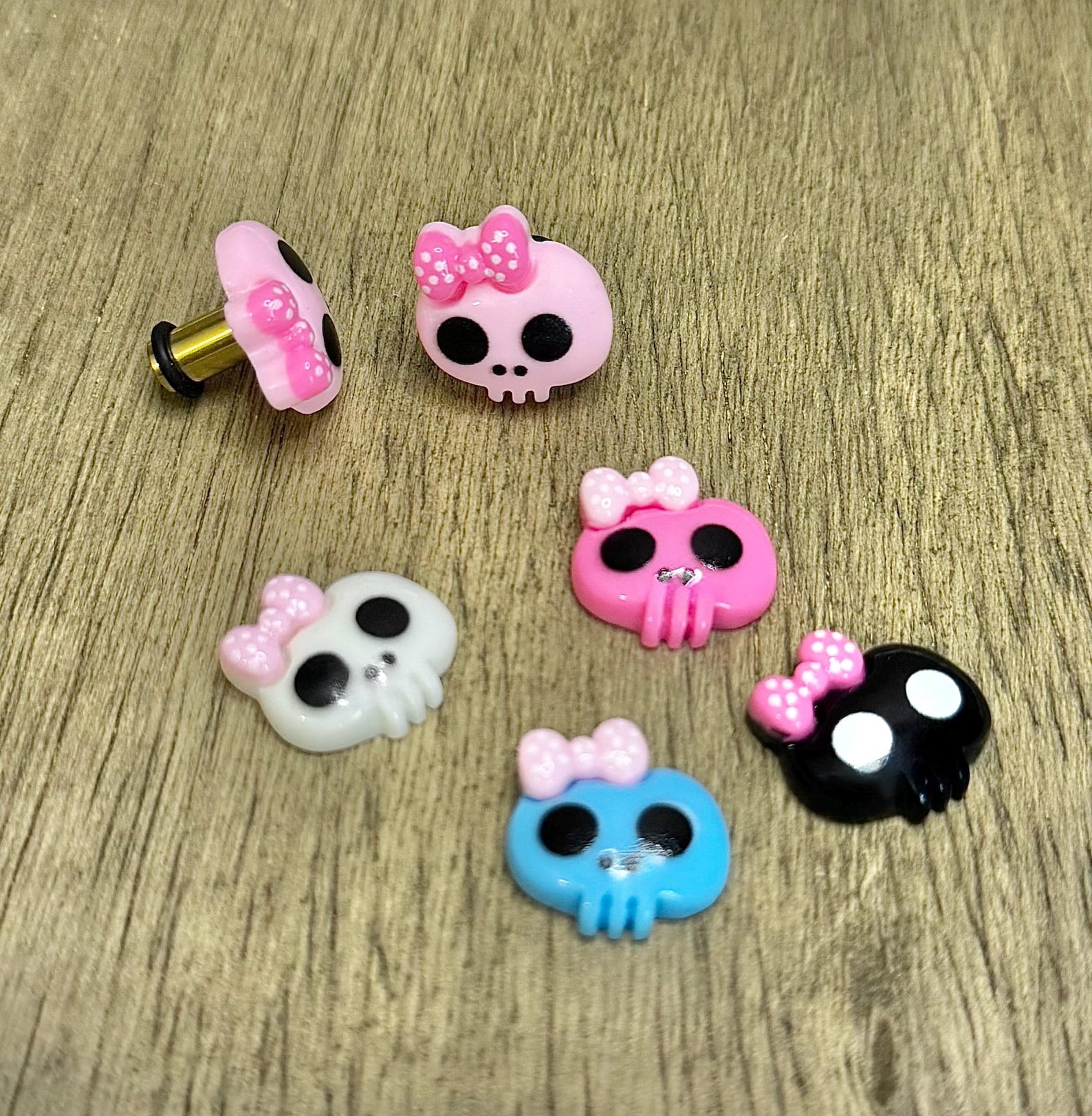 Girl Skull Ear Plugs | Tunnels | Gauges | Punk | Goth | Silicone ...