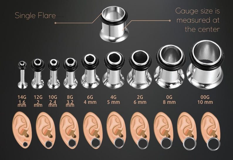 Girl Skull Ear Plugs | Tunnels | Gauges | Punk | Goth | Silicone ...
