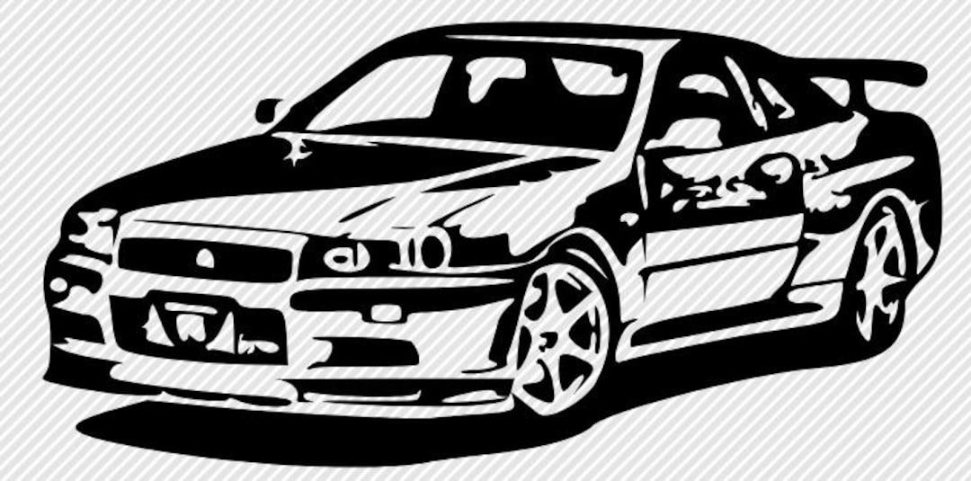 Nissan Skyline R34 Vectorized - Etsy