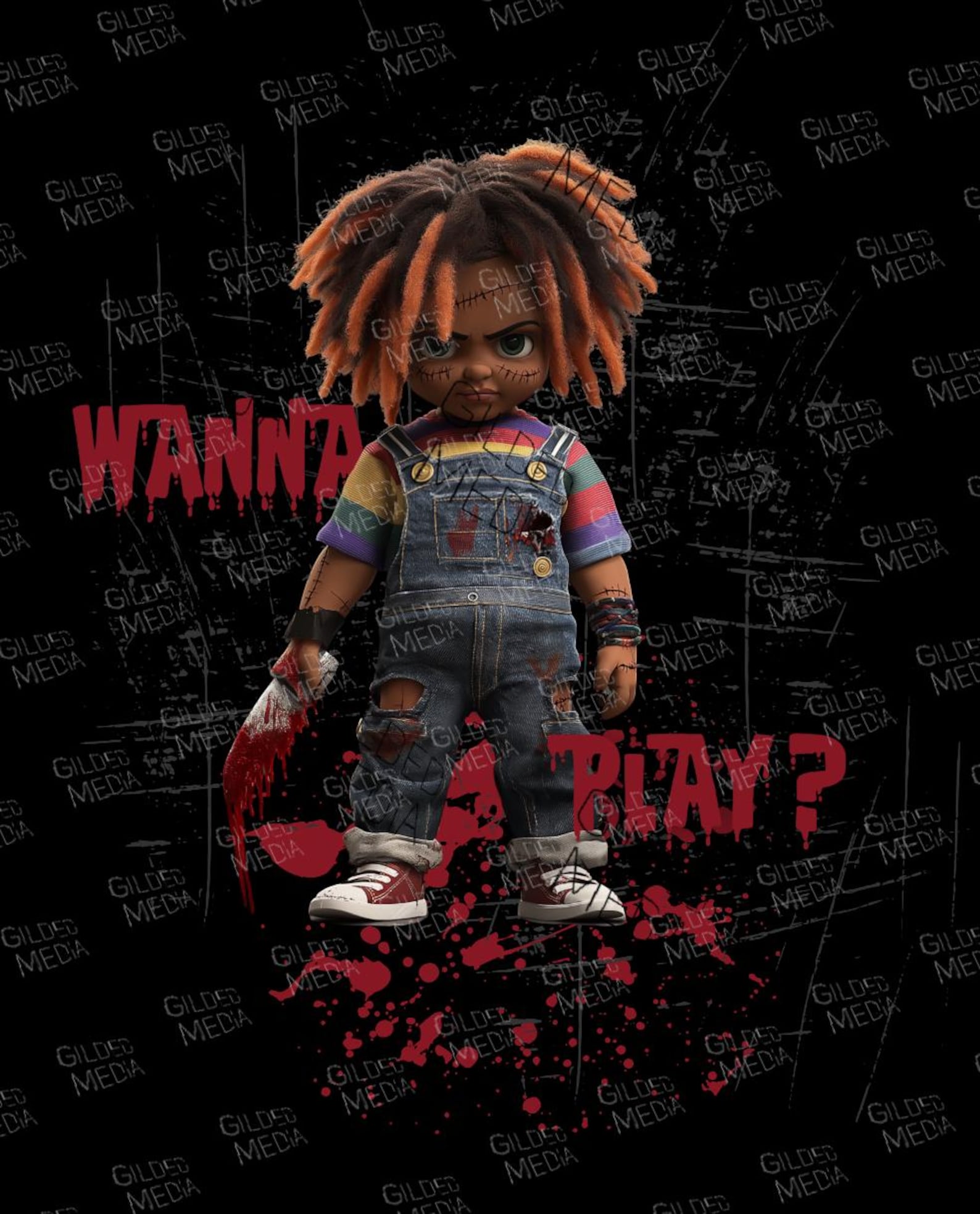 Black Chucky Doll - Etsy