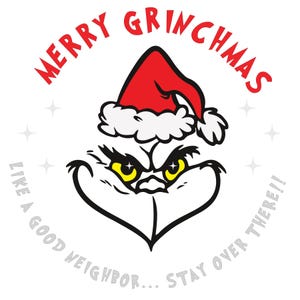 Layered Round Merry Grinchmas SVG File - Incudes .svg, .png, .pdf and ...