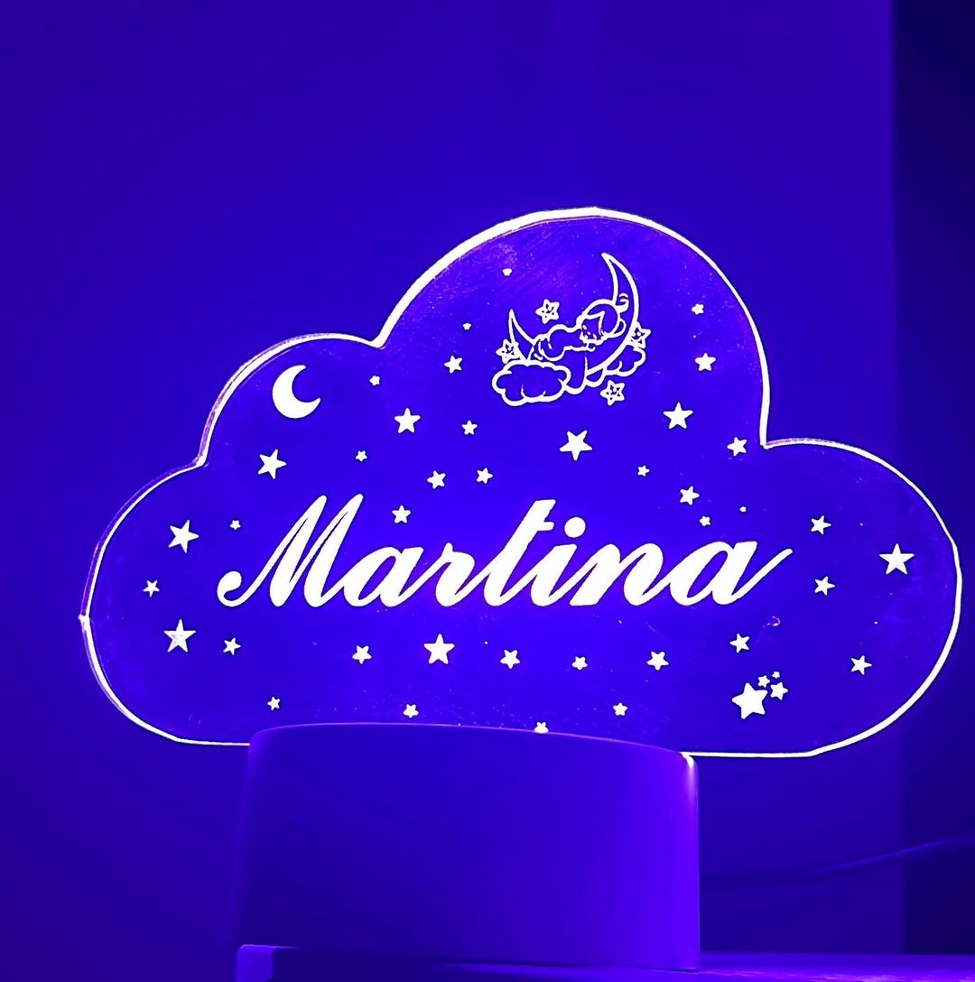 Personalized Light Night Plaque, Gift, Bedroom Decor, Custom Light ...