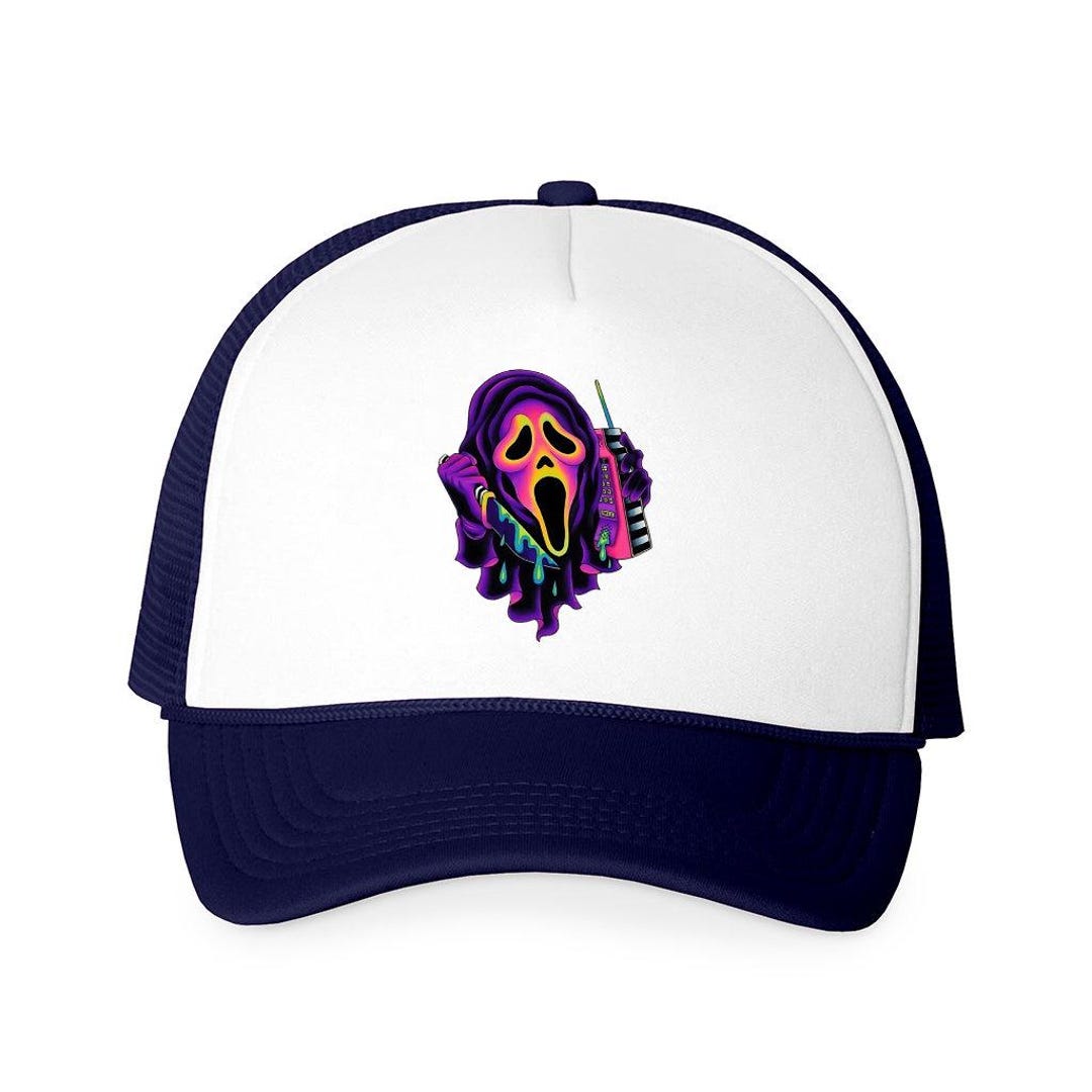 Scream Scary Hat Scream Scary Mesh Cap Scream Scary Mask Trucker Cap - Etsy
